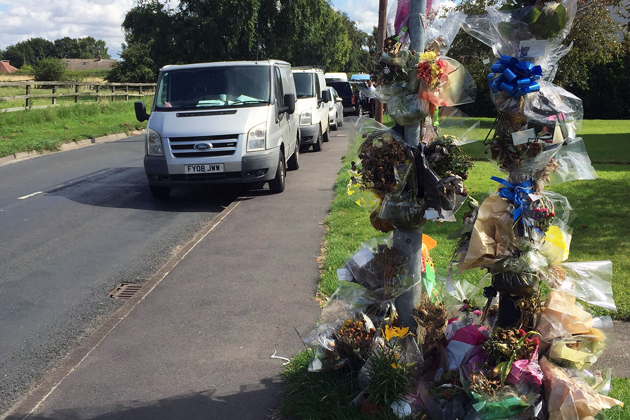 Procession of transit vans accompanies James on his last journey ...