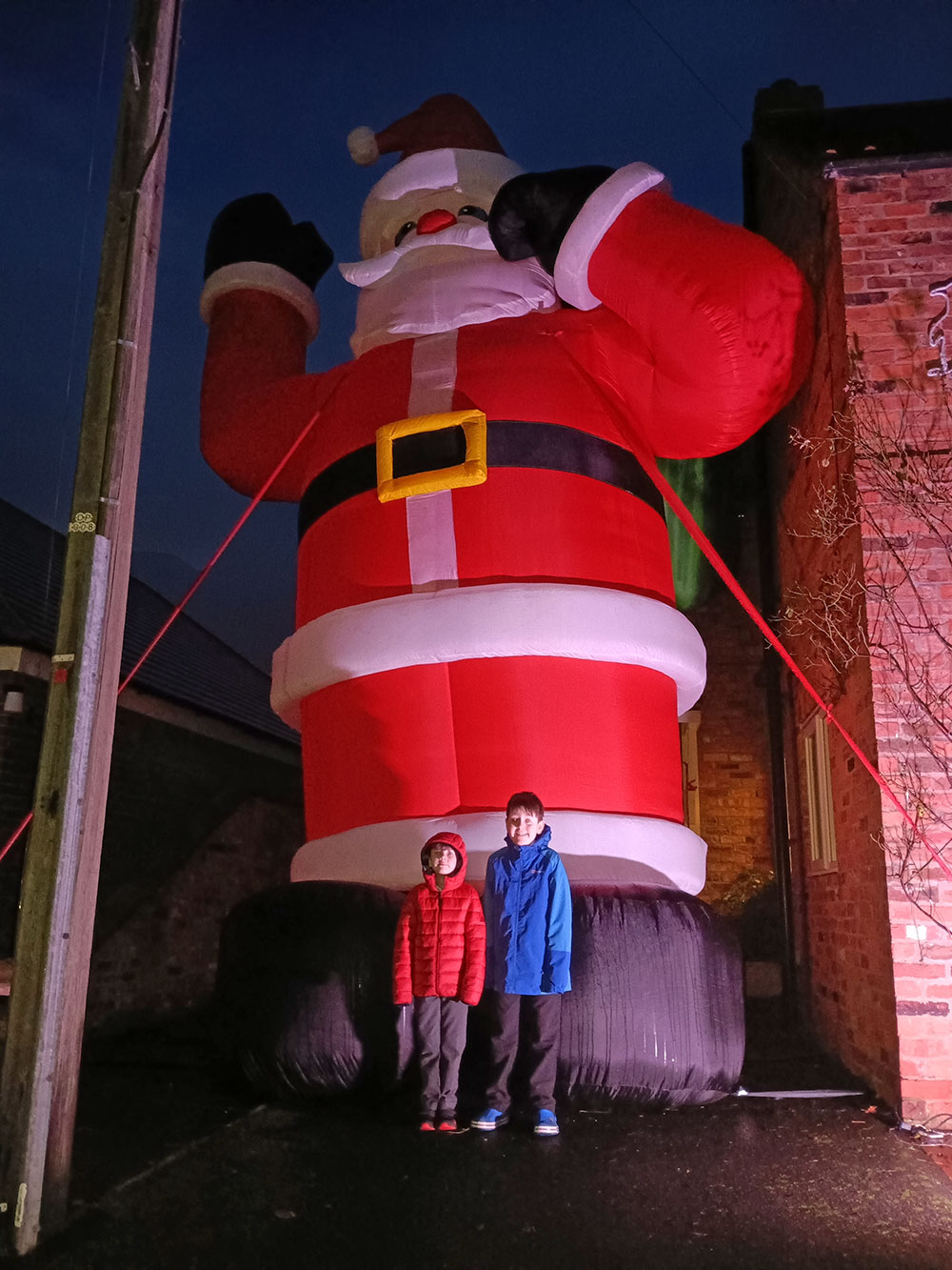 York’s giant Santa is back – this time with two snow machines ...