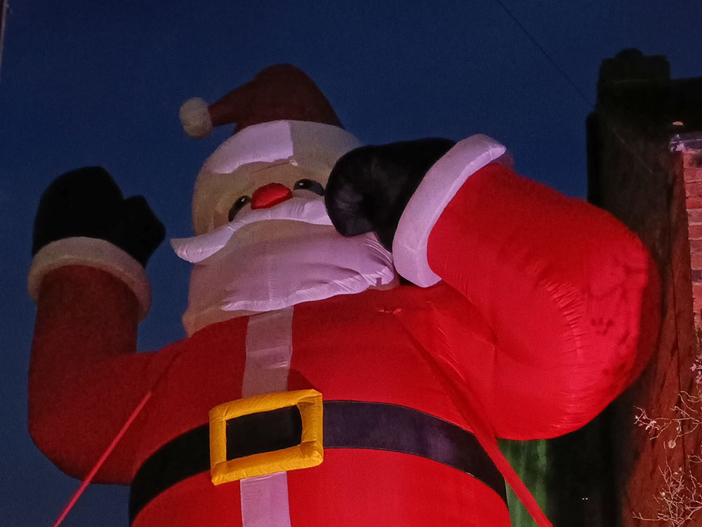 York’s giant Santa is back – this time with two snow machines ...