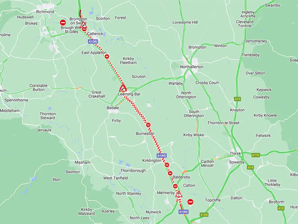 Updated: A1M in North Yorkshire reopens after serious crash | YorkMix ...